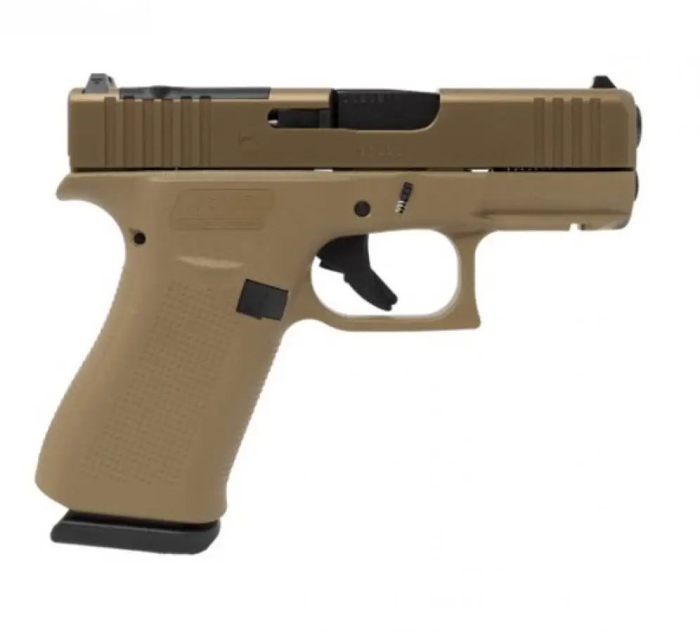 Glock 43X MOS 3.41" 9mm 10rd Pistol, Coyote | Bridgeport Equipment & Tool