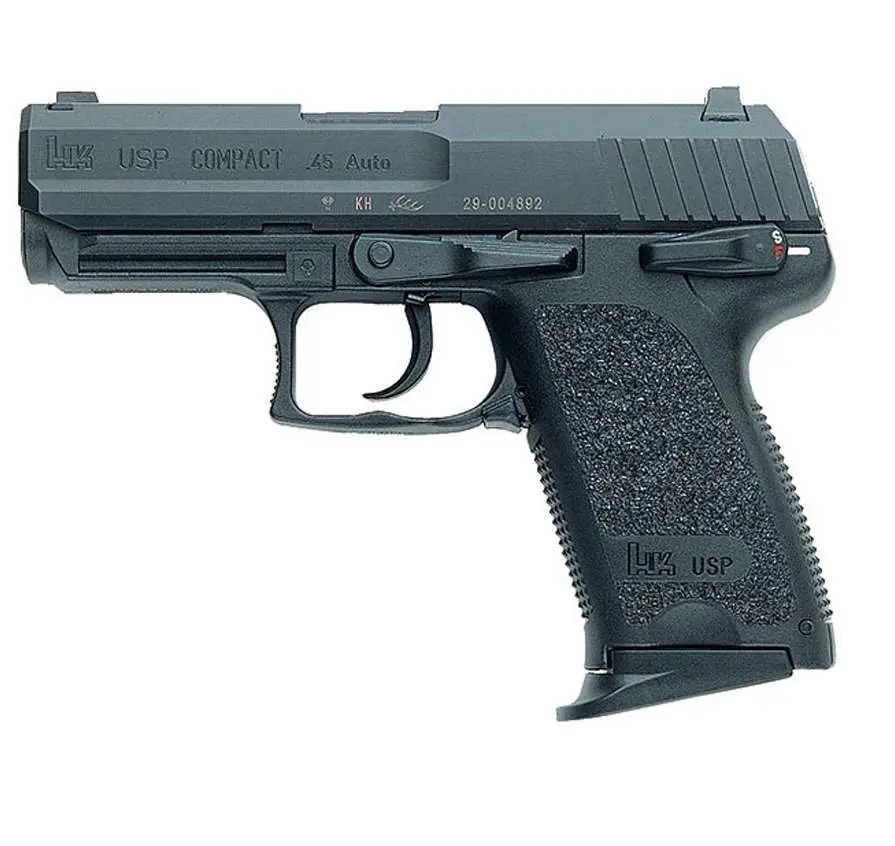 HK 81000329 USP Compact V1 9mm Luger 3.58" 13+1 Black Black Polymer ...